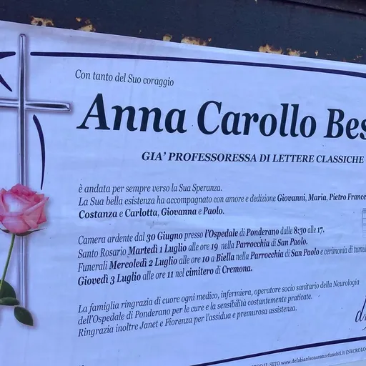 Addio ad Anna Carollo Bessi, storica prof del classico